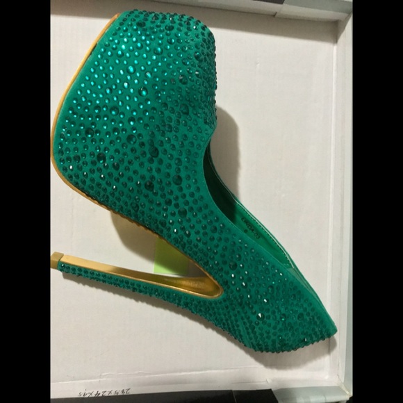 Shoes | Green Women Girls Heel Sandal Shoes Prom Party | Poshmark